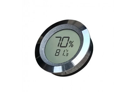 Silver Digital Hygrometer | Round Gauge with Calibration