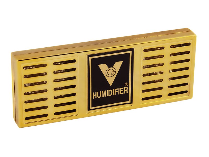 Large Gold Cigar Humidor Humidifier | Polished Design