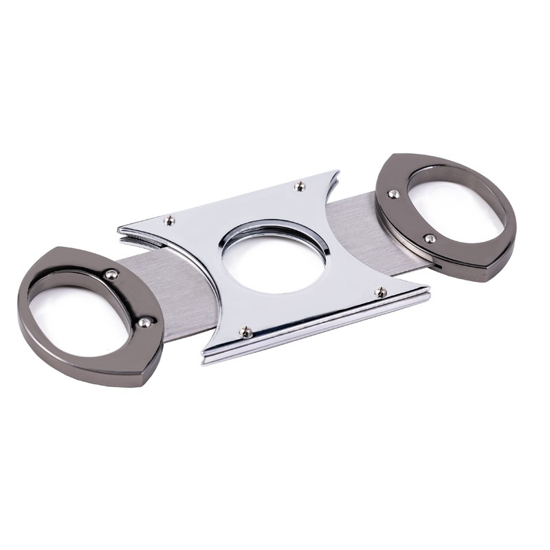 Two-Tone Guillotine Cigar Cutter | Premium Chrome Finish