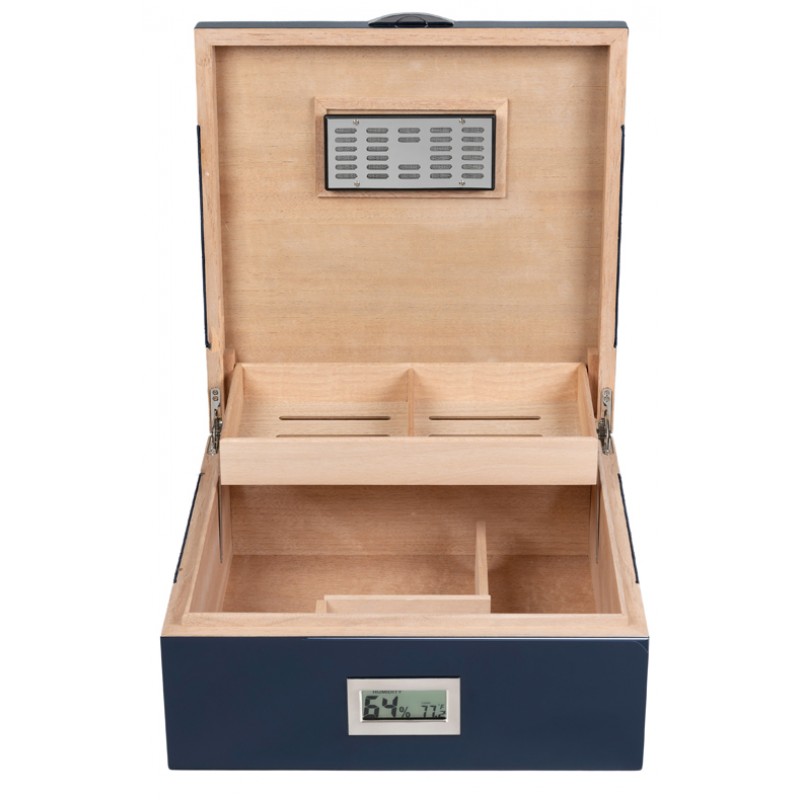 The Hampton Blue Large Desktop Humidor | 1st Class Humidors