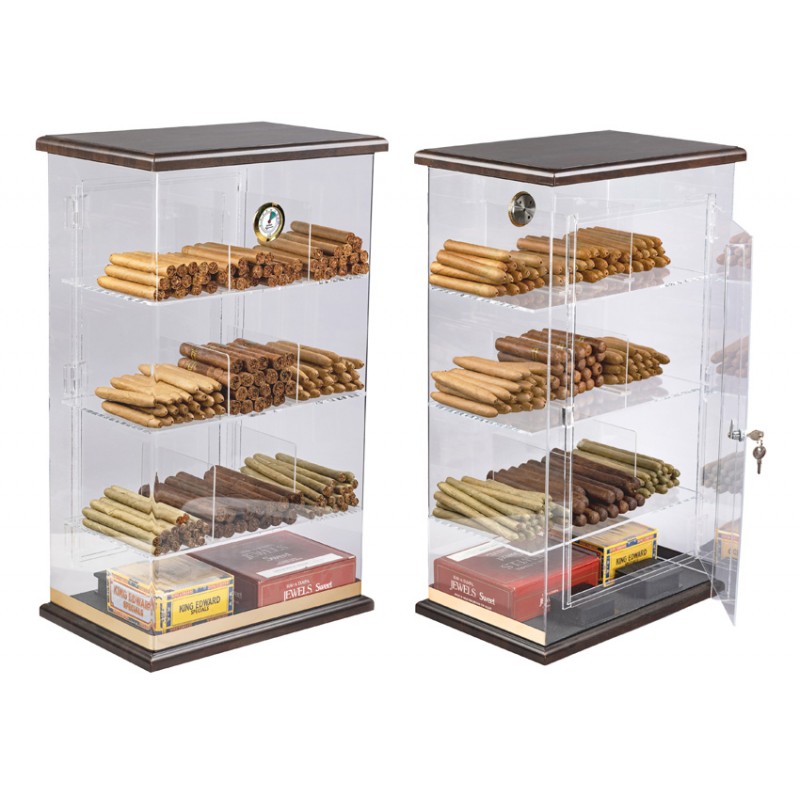 Volterra Wood Acrylic Cigar Humidor Display | 1st Class Humidors