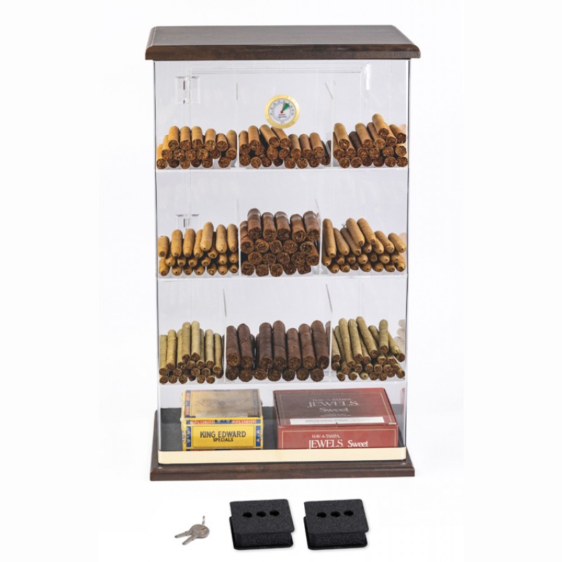 Volterra Wood Acrylic Cigar Humidor Display | 1st Class Humidors