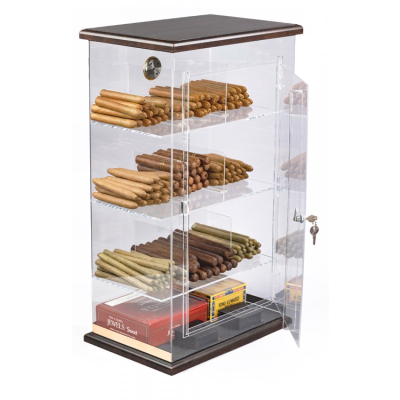 Volterra Wood Acrylic Cigar Humidor Display | 1st Class Humidors