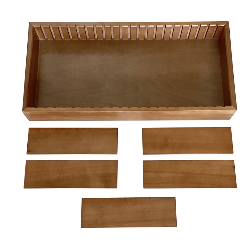 Adjustable Cigar Tray | Light Oak, 5 Dividers, 100 Sticks