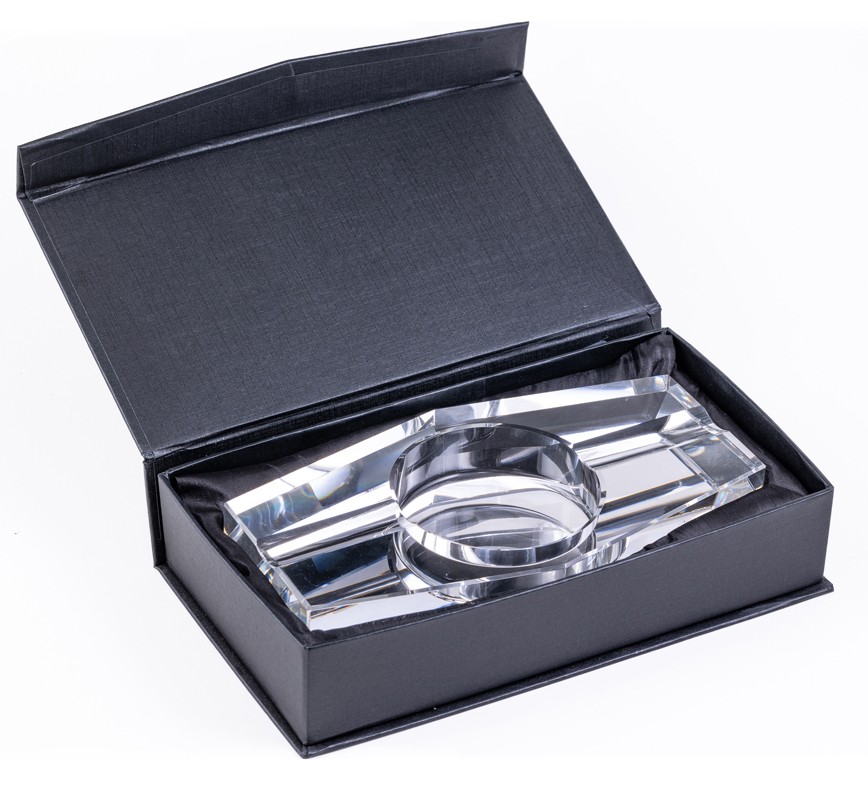 Hexagon Crystal Cigar Ashtray | Premium Acrylic Lounge