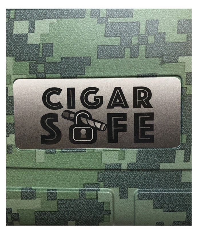 Sleek Cigar Safe 15 Travel Humidor with Camouflage Exterior