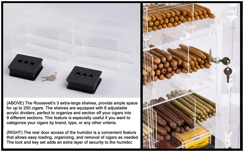 Volterra Wood Acrylic Cigar Humidor Display | 1st Class Humidors