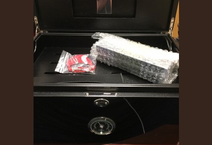 Dakkota Jet Black Lacquer Humidor with Full Black Interior
