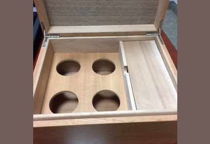 Cannabis Cachet Humidor Marijuana Stash Box with Glass Ventilated Jars ...