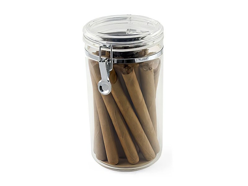 Cigar Jar Humidor - Acrylic Jar for Cigars - Plastic Cigar Jars