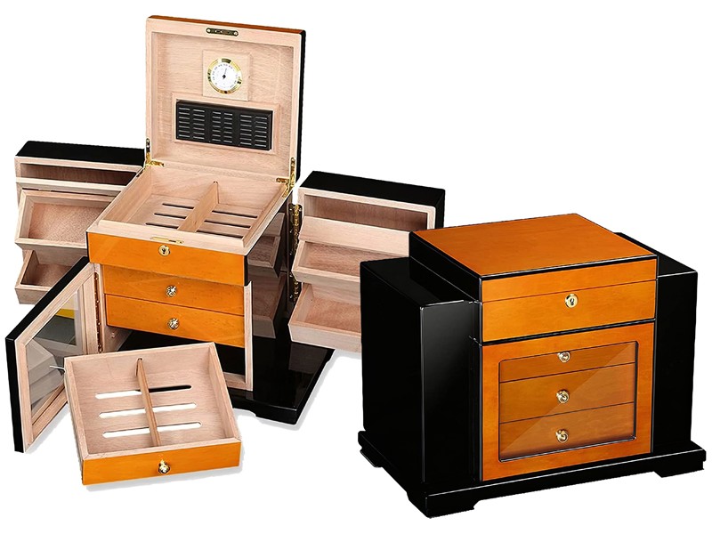 Buy Genova Contemporary Modern Art Deco Humidor Cigar Box