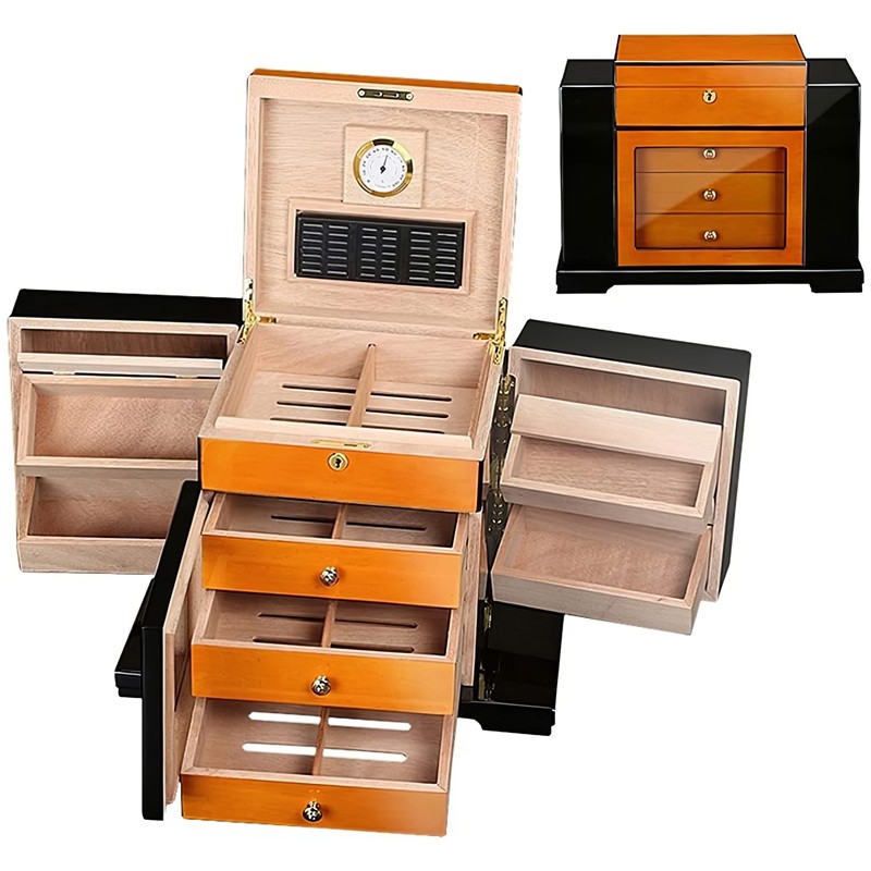 Buy Genova Contemporary Modern Art Deco Humidor Cigar Box