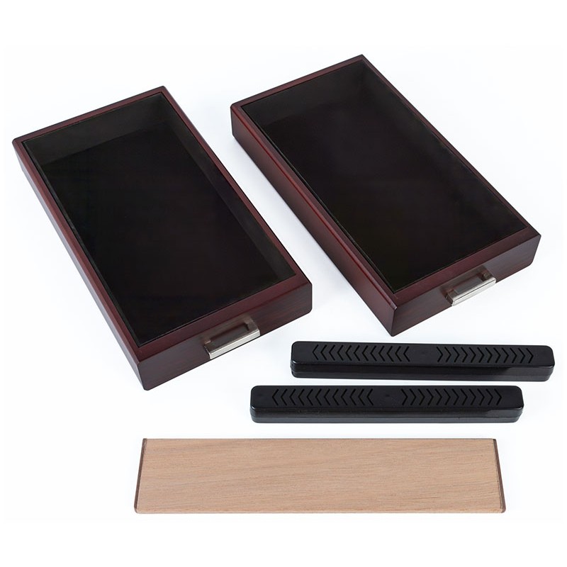 Glasstop Humidor with Accessory Storage Drawers for Your Cutter Lighter ...