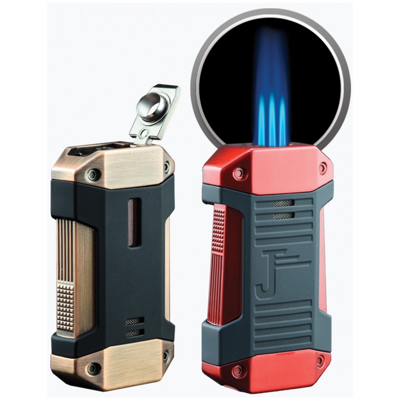 Galleon Triple Torch Lighter with Fold-Out Punch Cutter