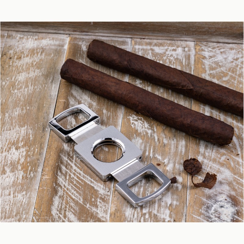 Silver Chrome Cigar Cutter | Premium High-End Design