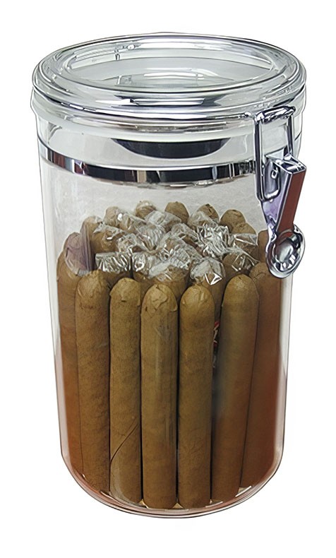 Clear Acrylic Cigar Jar | Stylish & Functional Cigar Storage