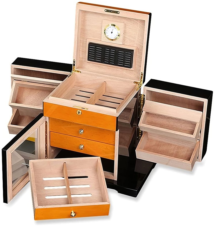 Buy Genova Contemporary Modern Art Deco Humidor Cigar Box