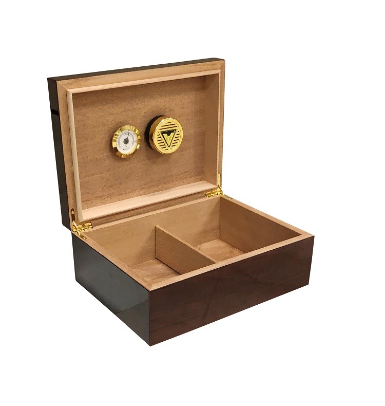 The Bellevue 60 Cigar Humidor | High-Gloss Mahogany Cigar Humidor
