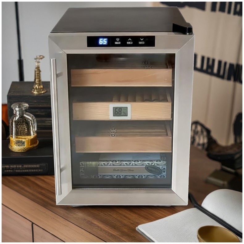 Clevelander Thermoelectric Cooler Humidor Cabinet - Up To 250 Capacity