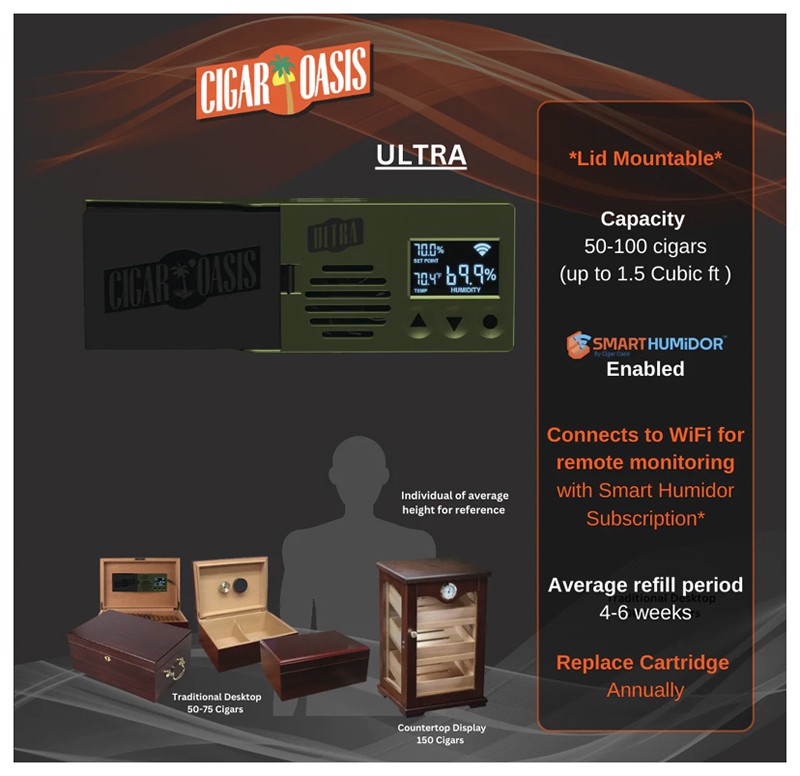 Cigar Oasis Ultra 4.0 | Electric Humidifier System