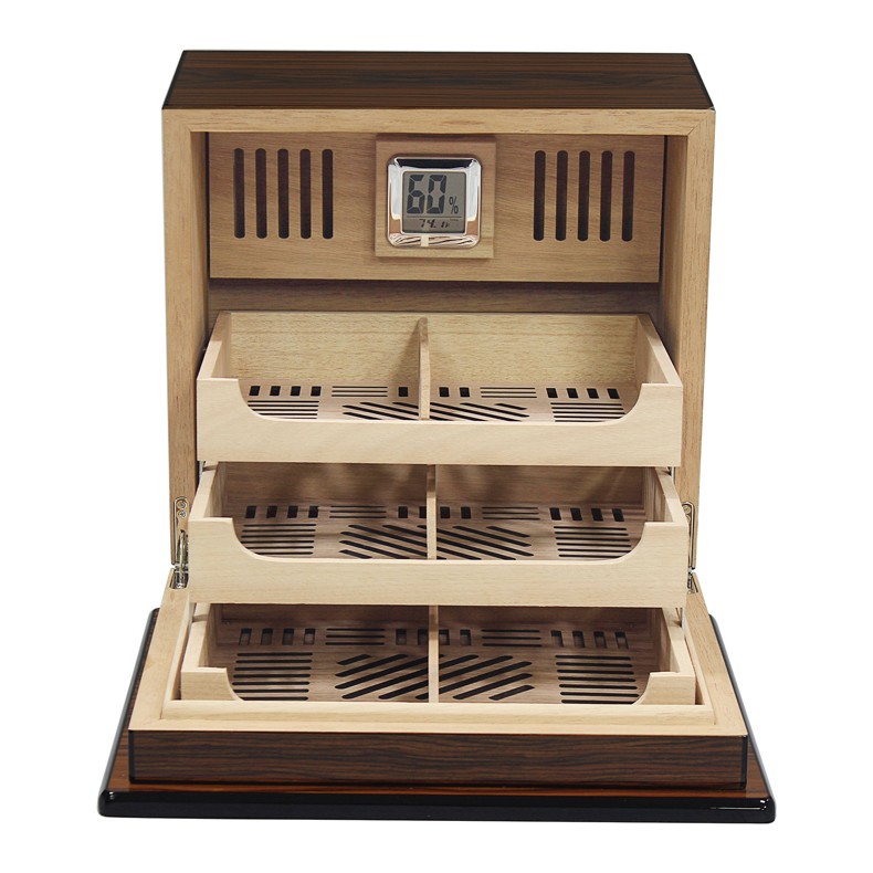 The Elevate Premium Humidor with Multi-Tier Tray System in Rio Rosewood