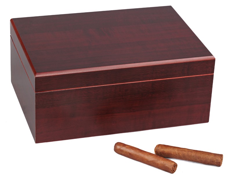 Cherry Finish Executive Humidor 50-75 Cigars | Premium and Elegant Storage