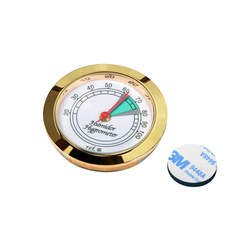 Gold Analog Hygrometer | Accurate Humidor Measurement