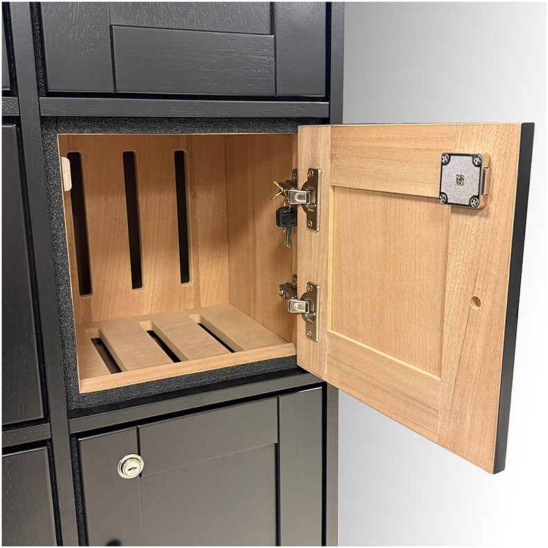 Commercial Cigar Locker Cabinet – 17-Locker Secure Humidor Storage