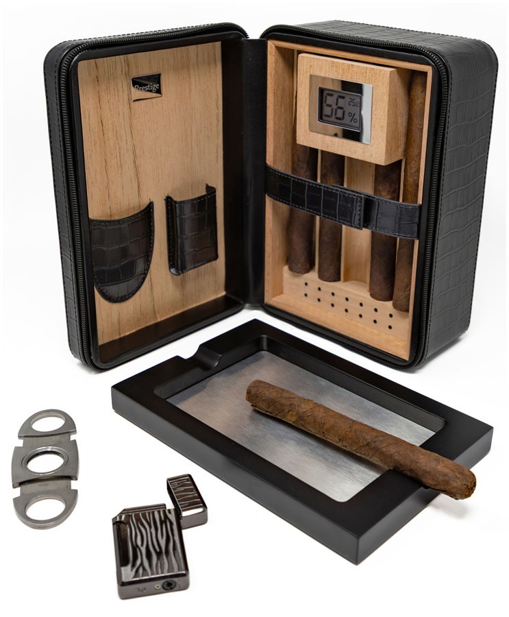 Manhattan XL Travel Humidor | Complete Cigar Accessory Set