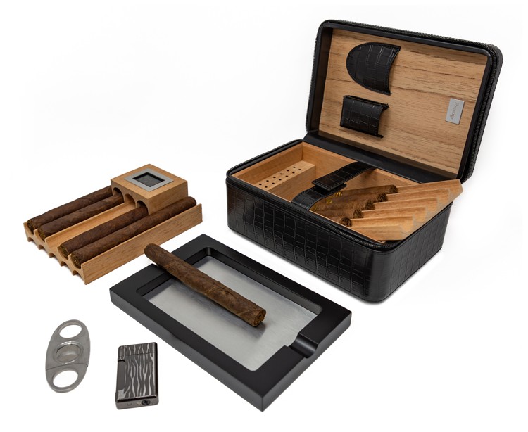 Manhattan XL Travel Humidor | Complete Cigar Accessory Set