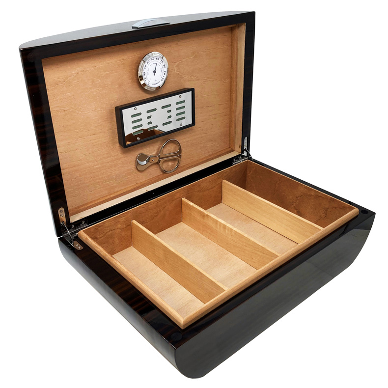 Amazing Top of the Line Humidors - Deep Ebony Lacquer Finish - The ...